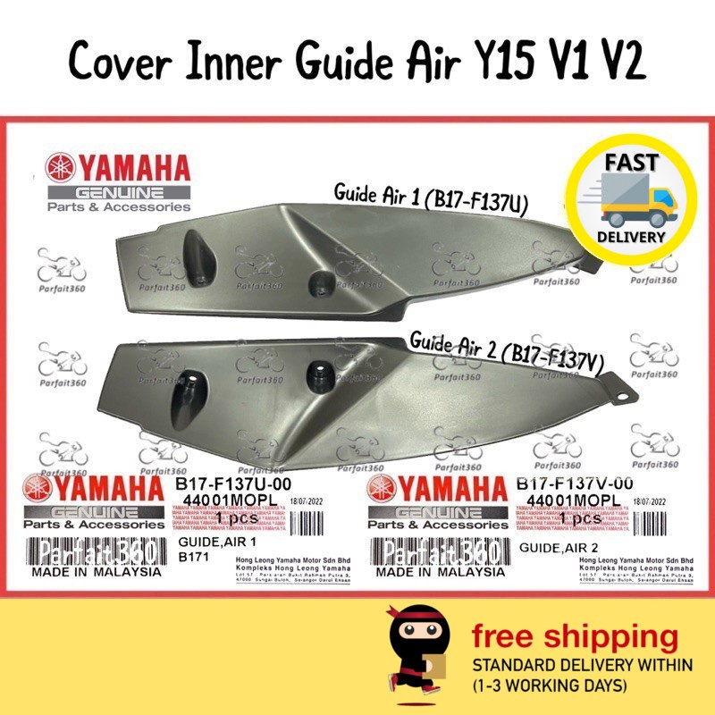 Y15ZR V1 V2 ( B17-F137U & B17-F137V ) Cover Black Inner Guide Air 1 & 2 ...
