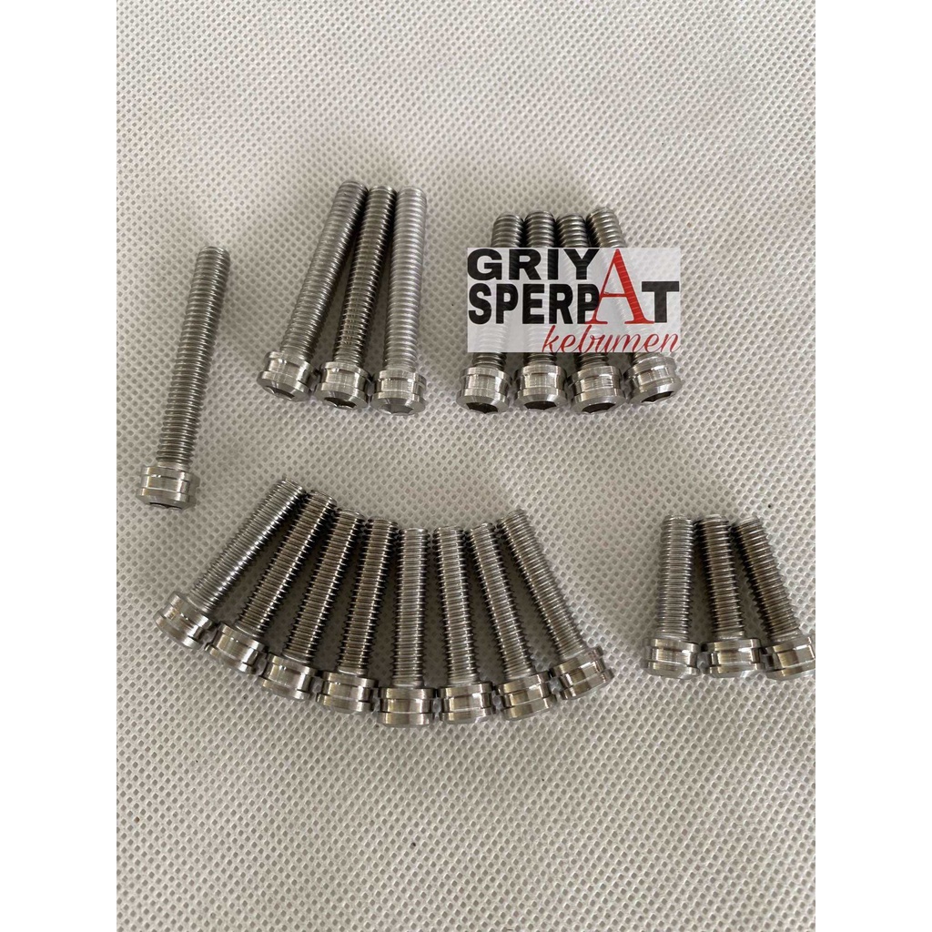 MESIN Engine Block Bolts, 2 Stroke SATRIA KALTER Bolts, FULL CNC ...