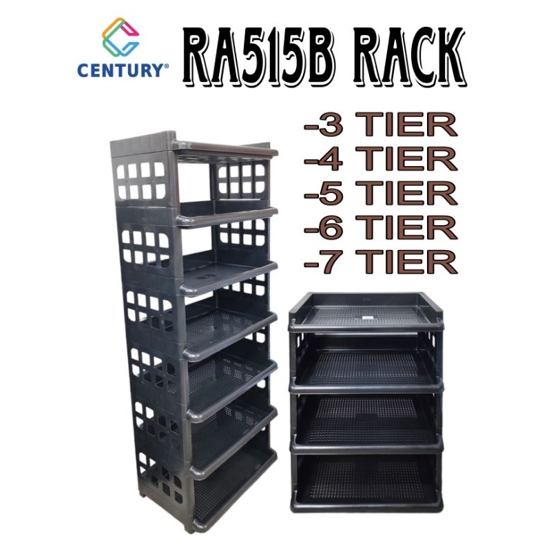CENTURY MULTIPURPOSE PLASTIC RACK 3/4/5/6/7 TIER / STORAGE RACK / RAK ...