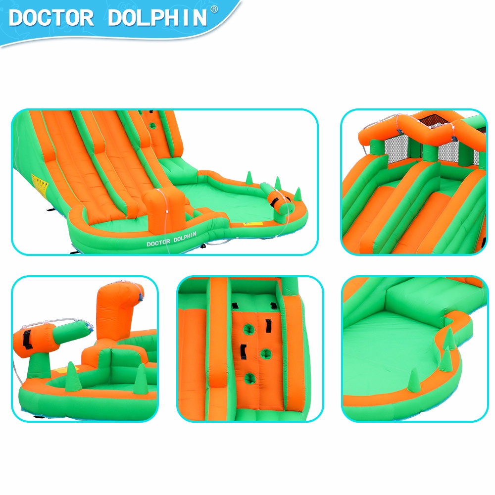 Doctor Dolphin 73028 Inflatable Castle Double Slides Water Pool ...