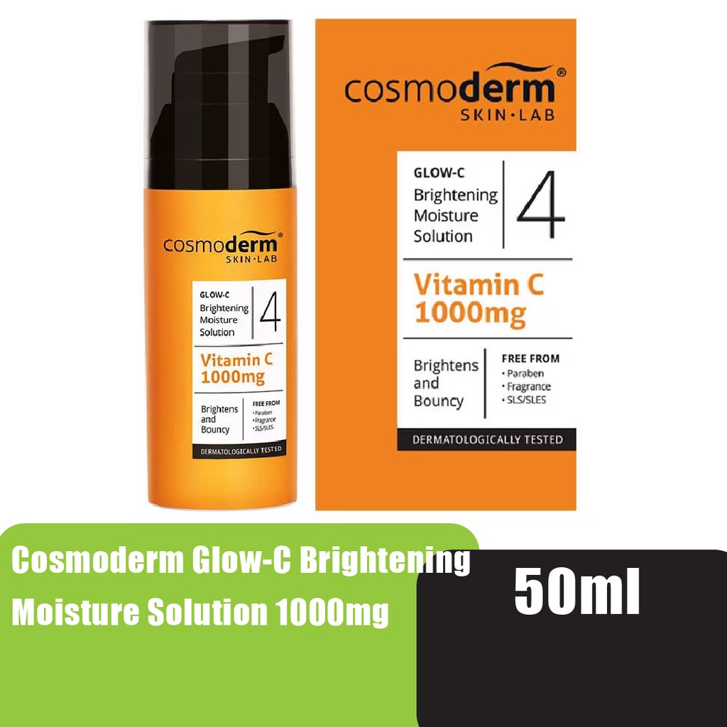 Cosmoderm Glow-C Brightening Moisture Solution 1000mg 50ml HTM Pharmacy ...