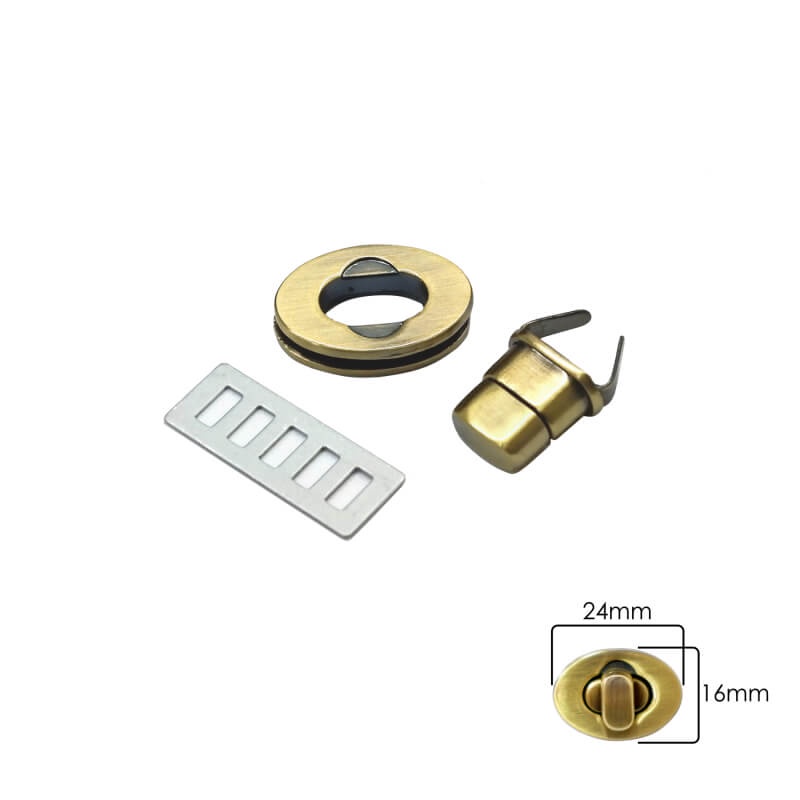 Oval Twist Lock Col. Bronze / Twist Lock / Bag Lock / DIY Bag ...