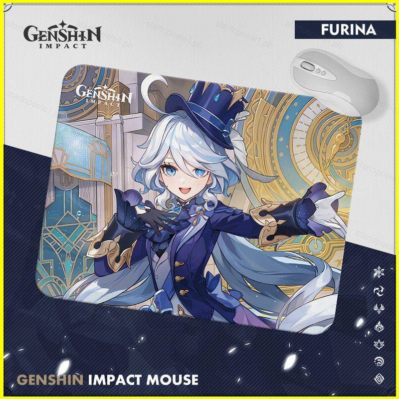 YYDS Genshin Impact Anime Mousepad Non slip Cartoon Furina Lyney ...