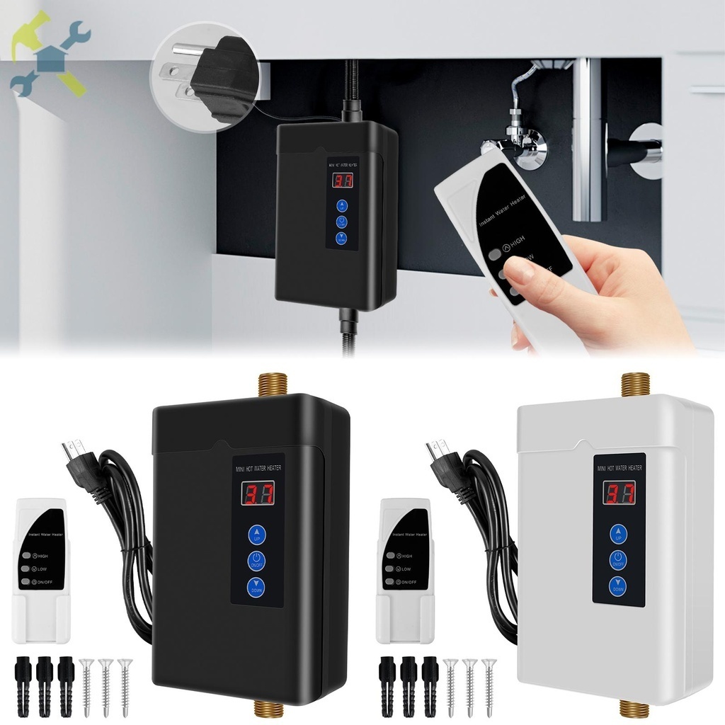 Electric Water Heater 3000W 110V Instant Tankless Hot Water Heater with ...