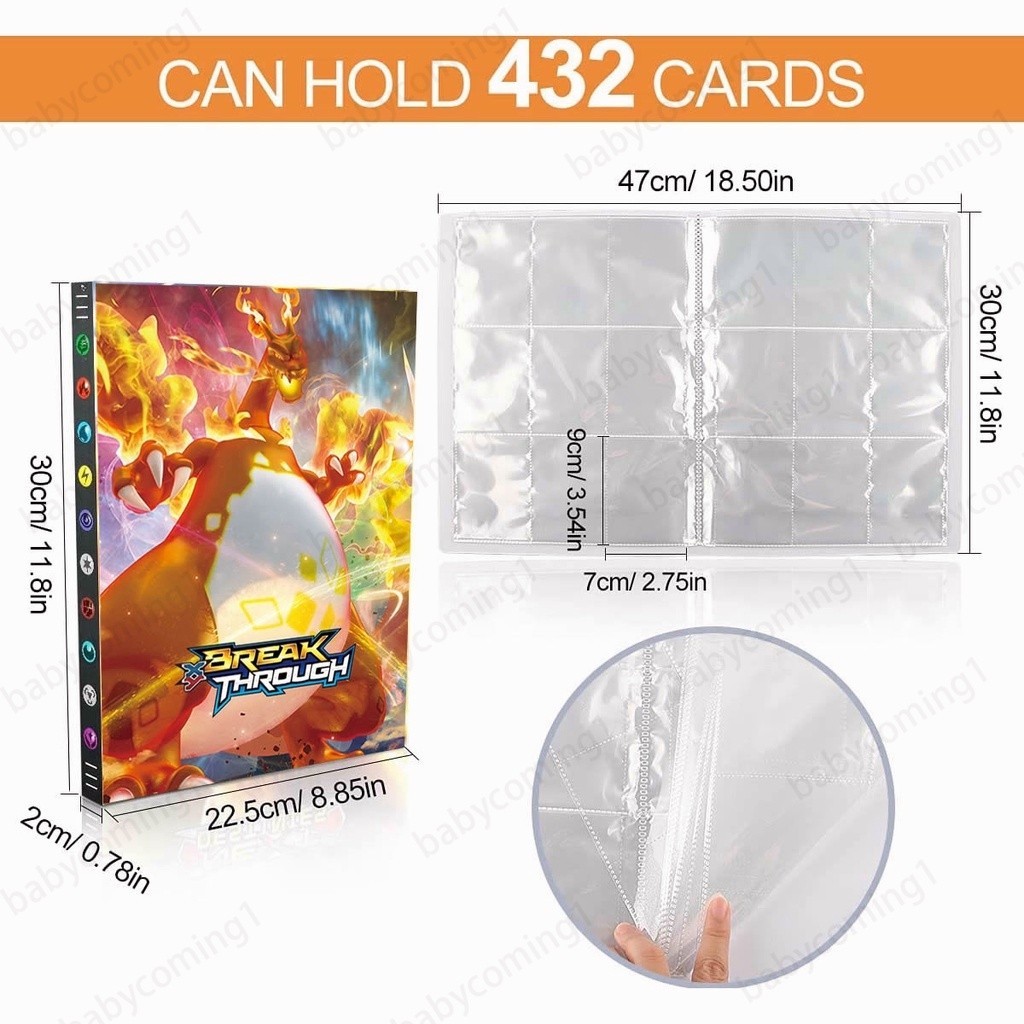 9 Pocket 432 Card Pokemon Album Book Anime Map Game Pokémon cards ...