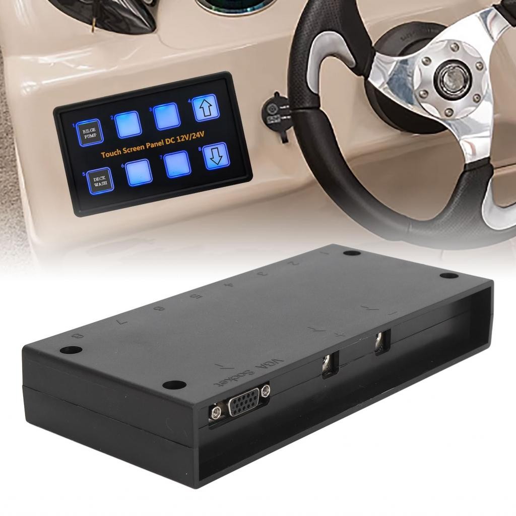 Henlai 8 Groups Touch Switch Panel DC12V to 24V High Sensitivity IP68 ...