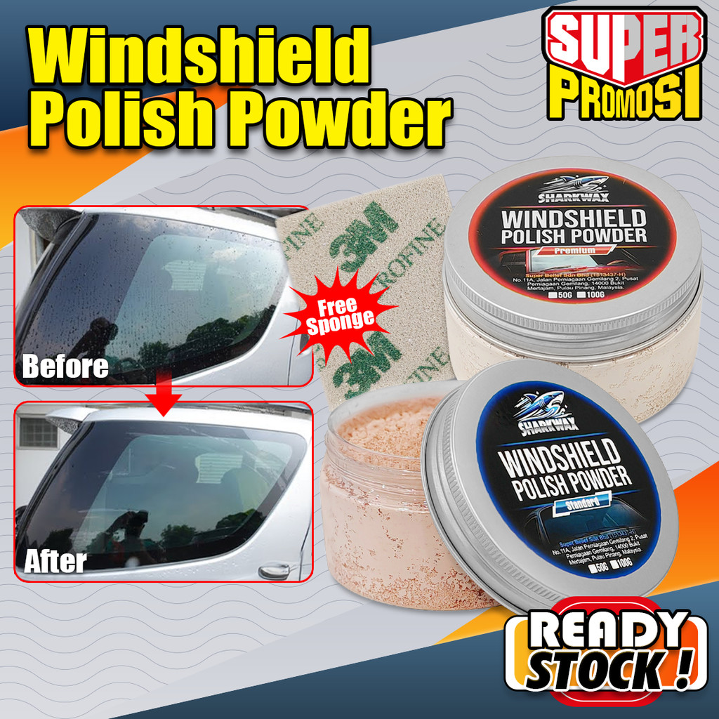 Shark Wax Glass Polishing Powder Free Sponge Premium Quality Premium ...