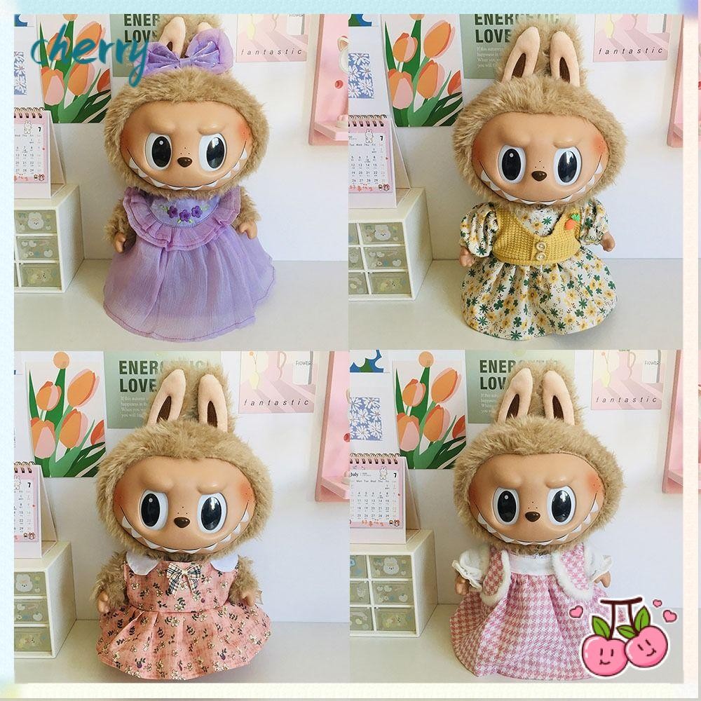 CHERRY Labubu Doll Princess Dress, Striped Skirt DIY Doll Handmade Clothes, Gifts Doll Tutu ...