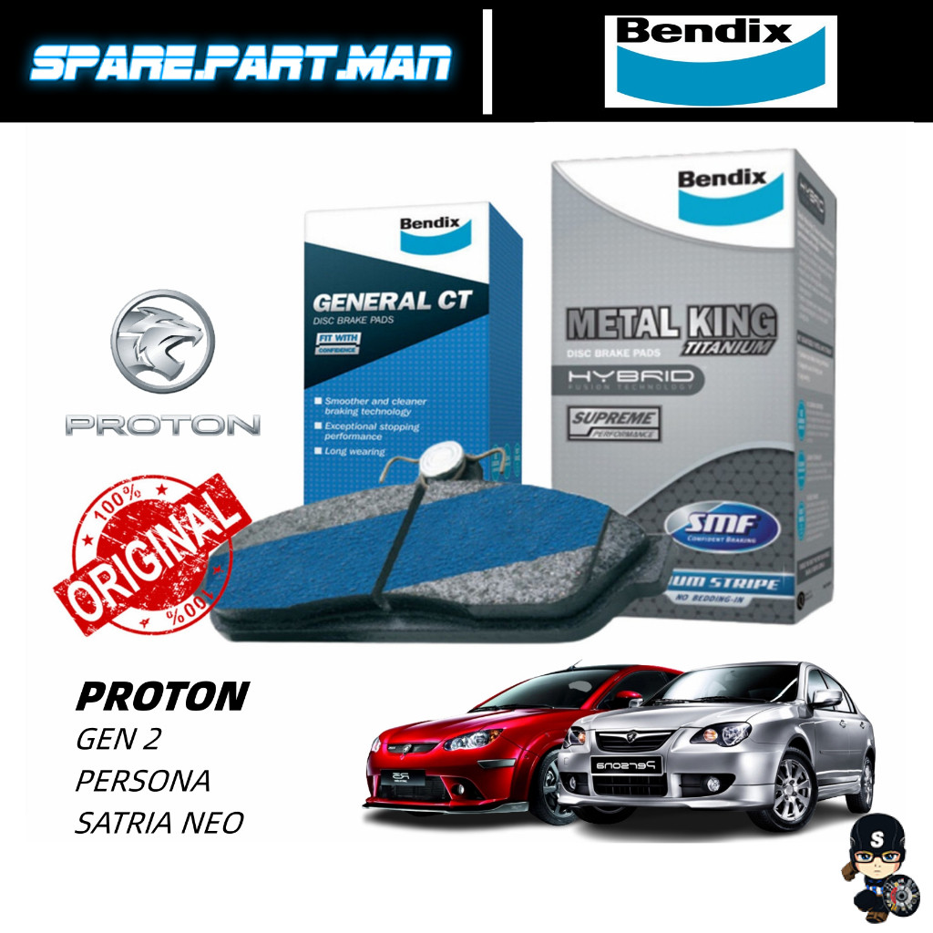 Original Bendix Brake Pad - Proton Gen2 / Persona / Satria Neo 1.6 ...