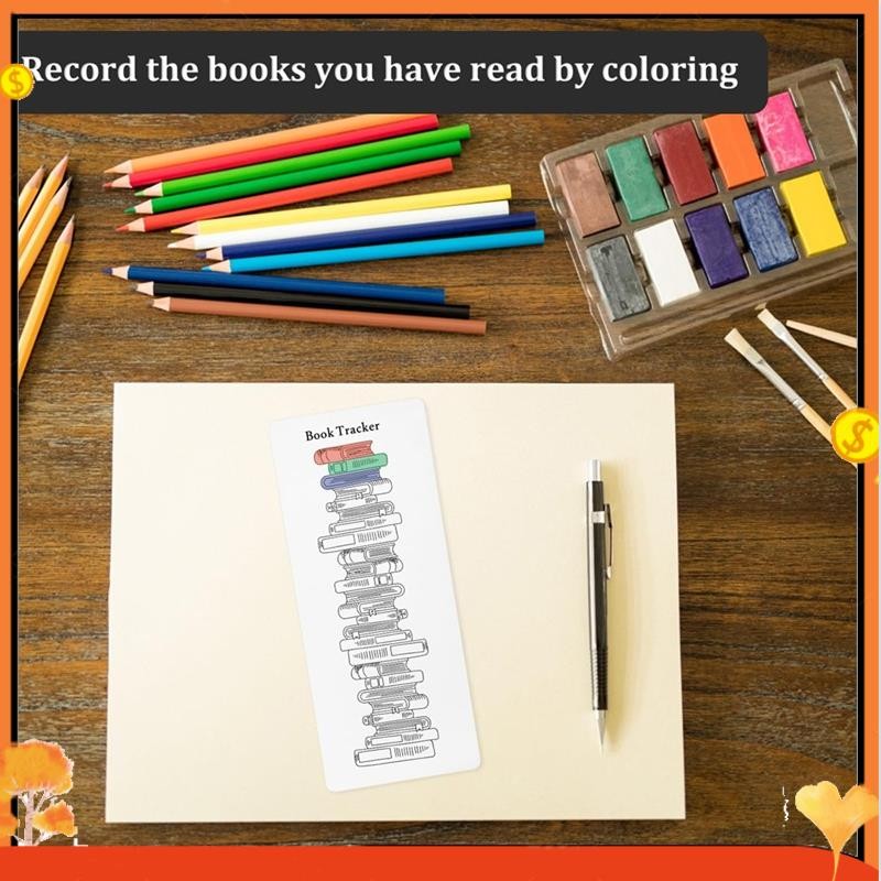 12pcs 2025 Reading List Bookmark, Coloring Book Tracker & Rating ...