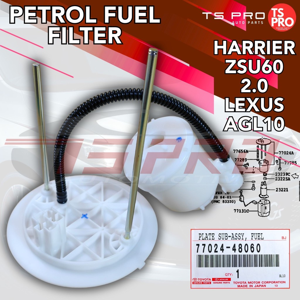 Toyota Genuine Petrol Fuel Filter Penapis Harrier ZSU60 2.0 Lexus AGL10 ...