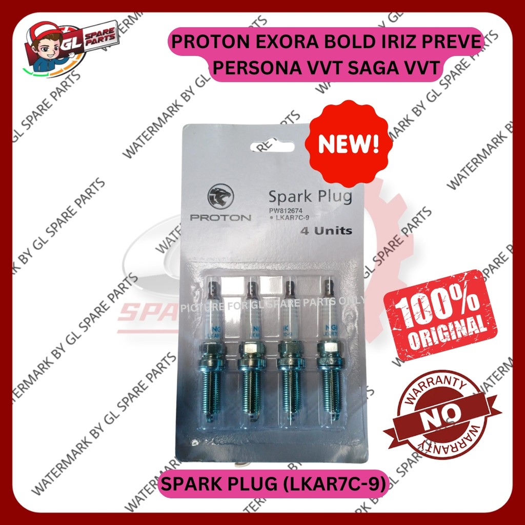 ORIGINAL SPARK PLUG PROTON SAGA VVT NEW PERSONA VVT NEW IRIZ EXORA BOLD ...