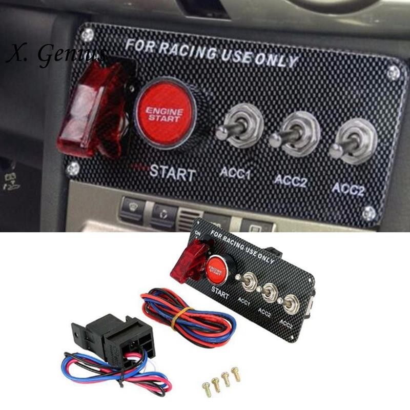 Car 12V Racing Car Switch Panel Start Stop Push Buttons Toggle Switch ...