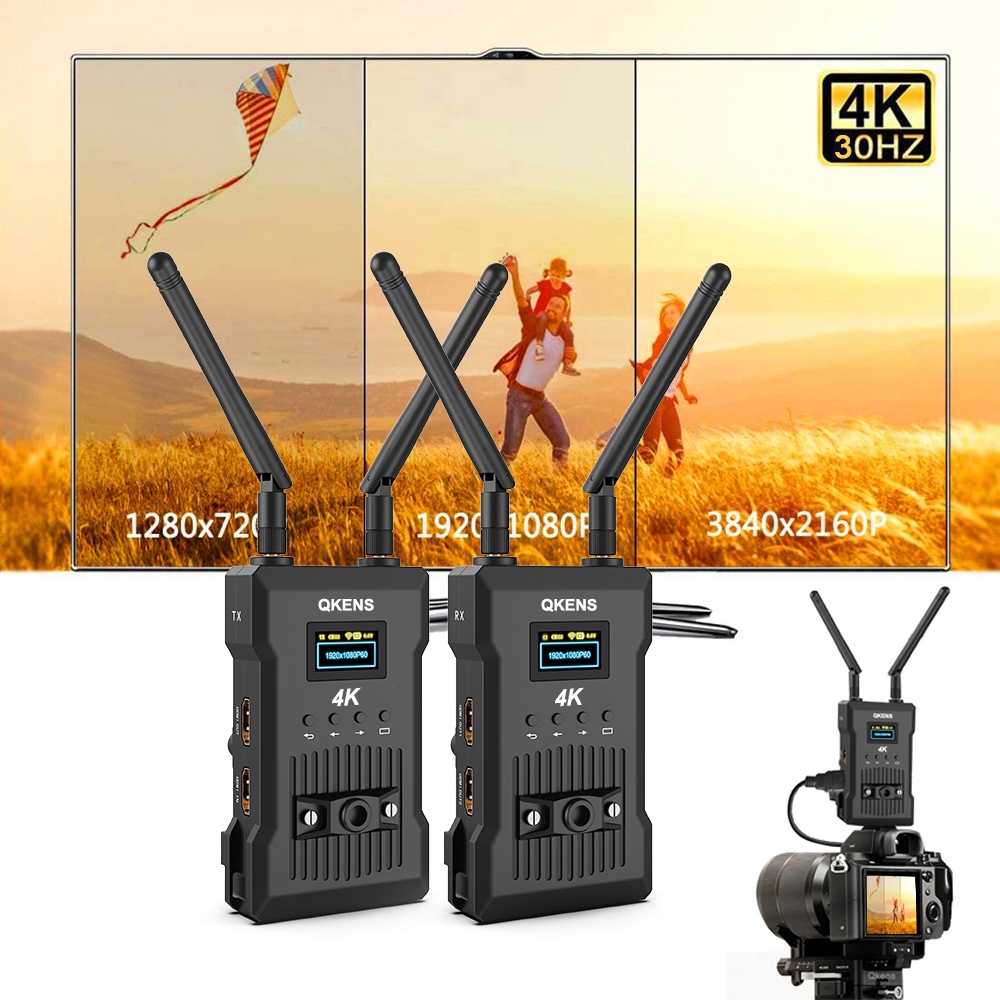 5.8G 4K 1080P 200m Audio Video Wireless Transmission System Dual HDMI ...