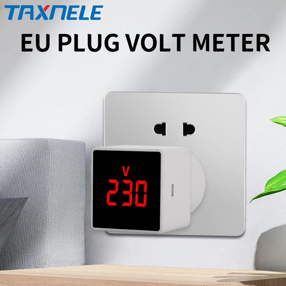 EU Plug AC50-550V Digital Voltmeter Voltage Meter Volt Monitor Panel ...