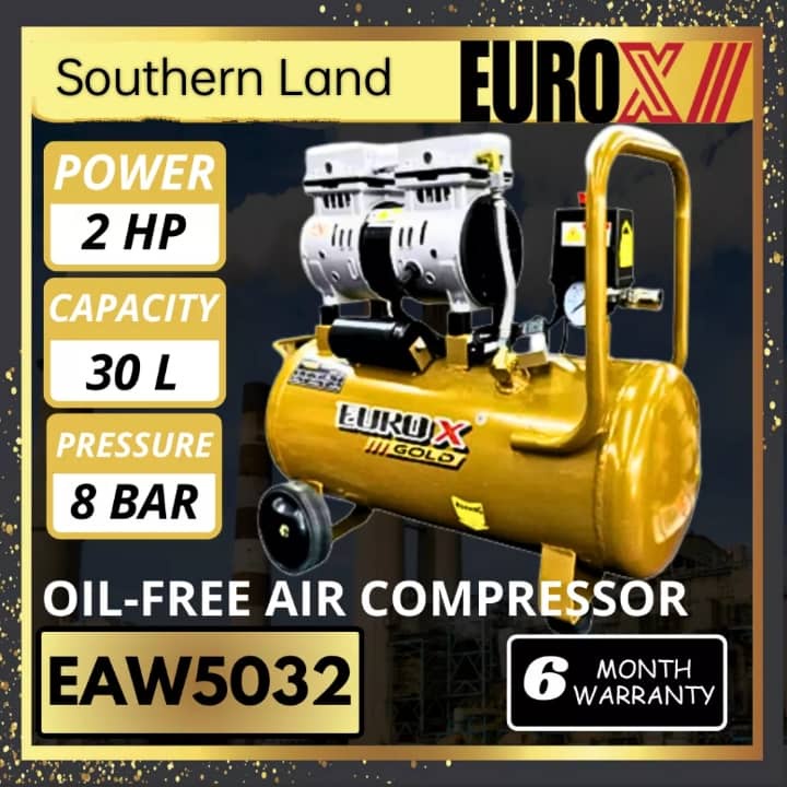 EUROX EAW5032 OIL-LESS AIR COMPRESSOR 2HP 30L | Shopee Malaysia