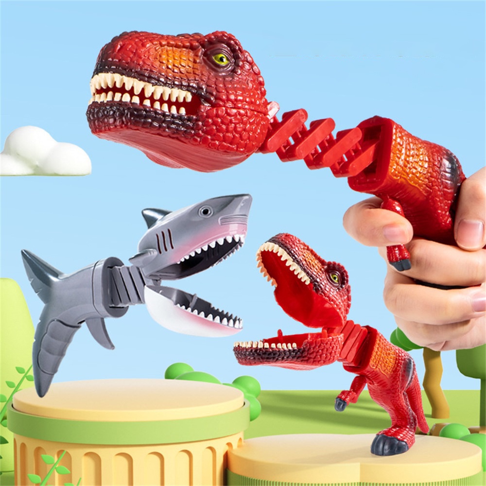 Dinosaur Telescopic Spring Handle Manipulator Extendable Clamp Bite ...