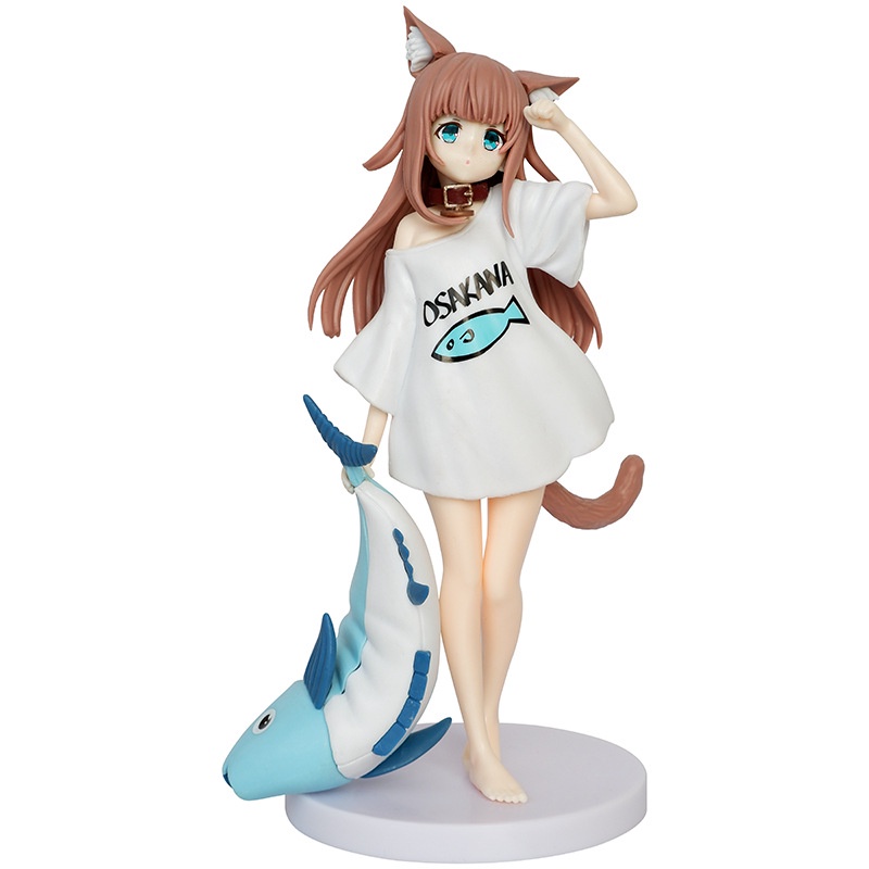 21cm GOLDEN HEAD My Cat Is A Kawaii Girl Kinako Figure PVC Standing ...