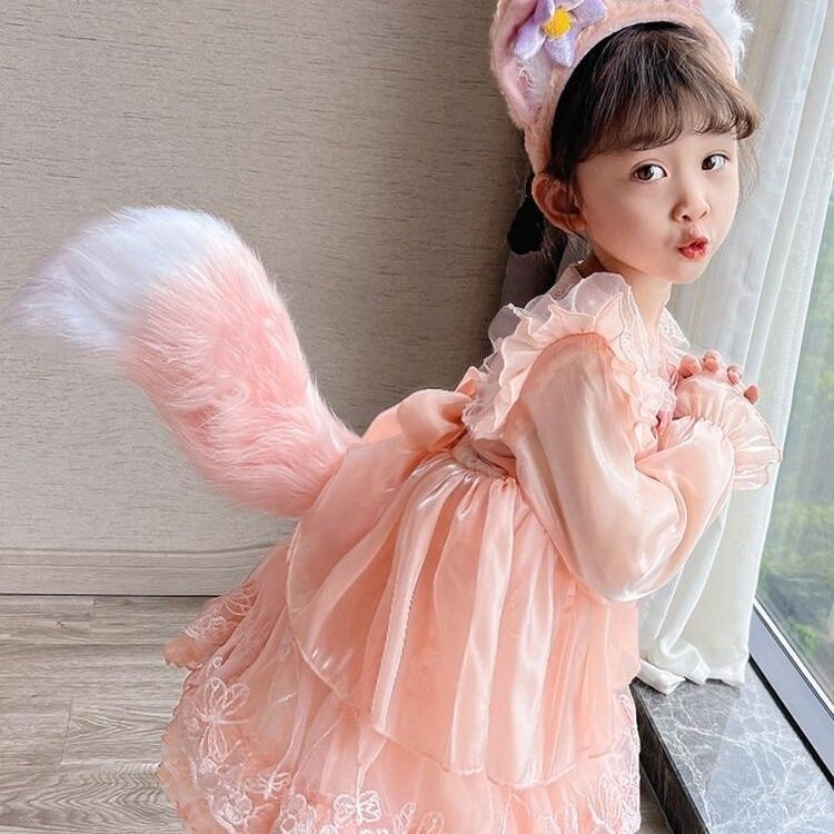 [Lingna Belle Collision Style] Anime Tail Adult Children Props Plush ...