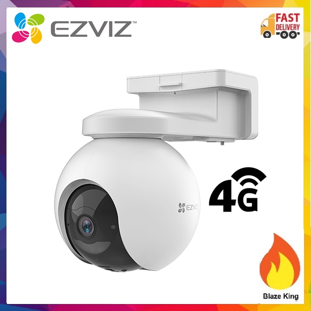 Ezviz EB8 4G LTE Solar Power USB Type-C Battery Powered Rechargeable 2k ...