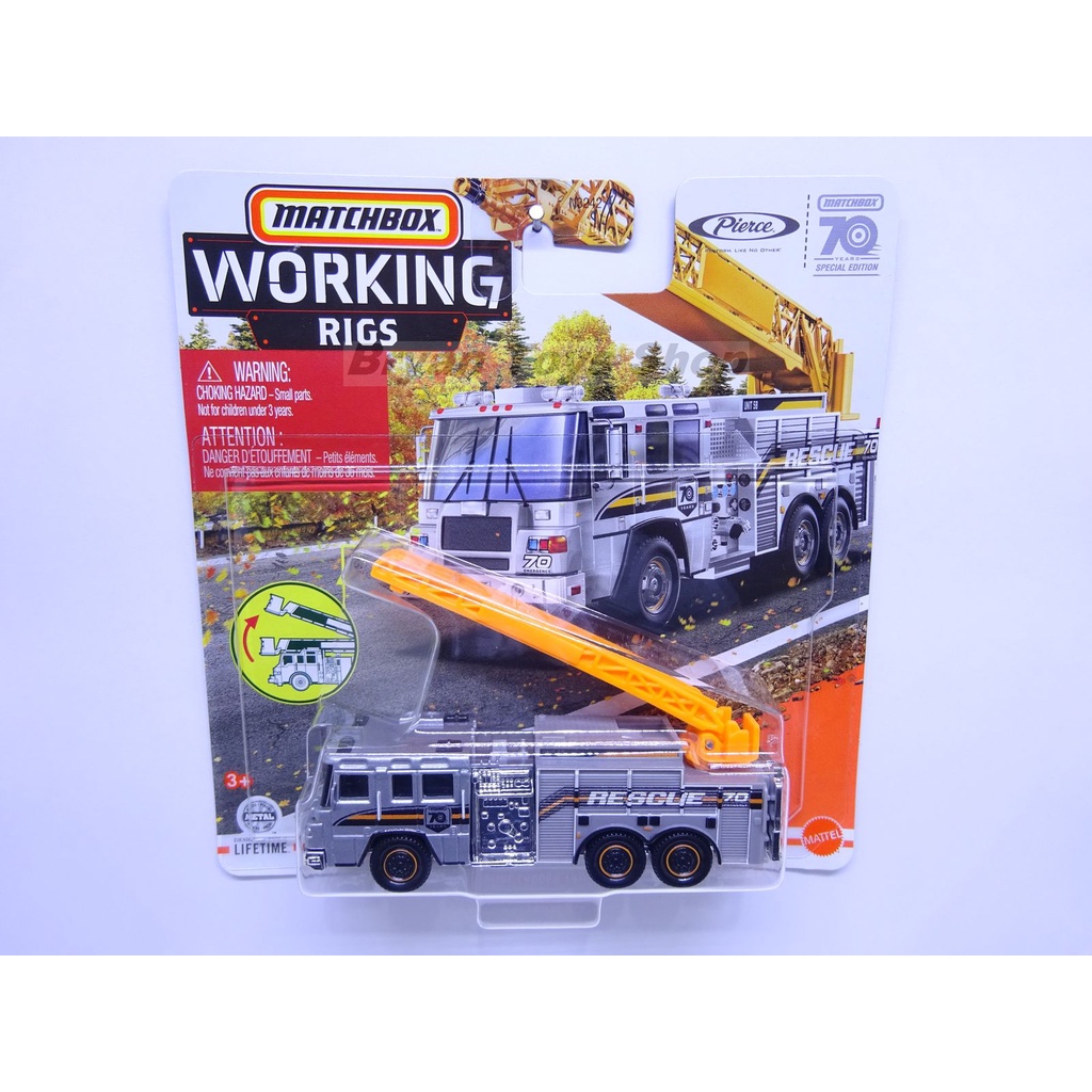 Matchbox Working Rigs Pierce Quantum Aerial Ladder Truck | Shopee Malaysia