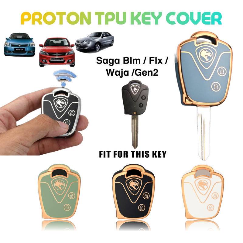 Proton Waja Saga Blm Flx Persona Wira Satria Neo TPU Car Key Cover ...