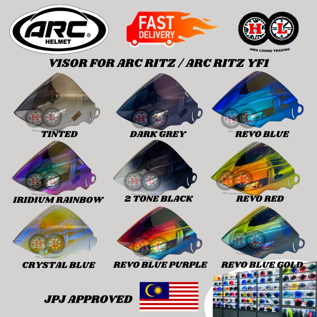 VISOR ARC RITZ / TWO TONE RITZ / YF1 / AR4 / YF DRAGON ( VISOR SIANG ...