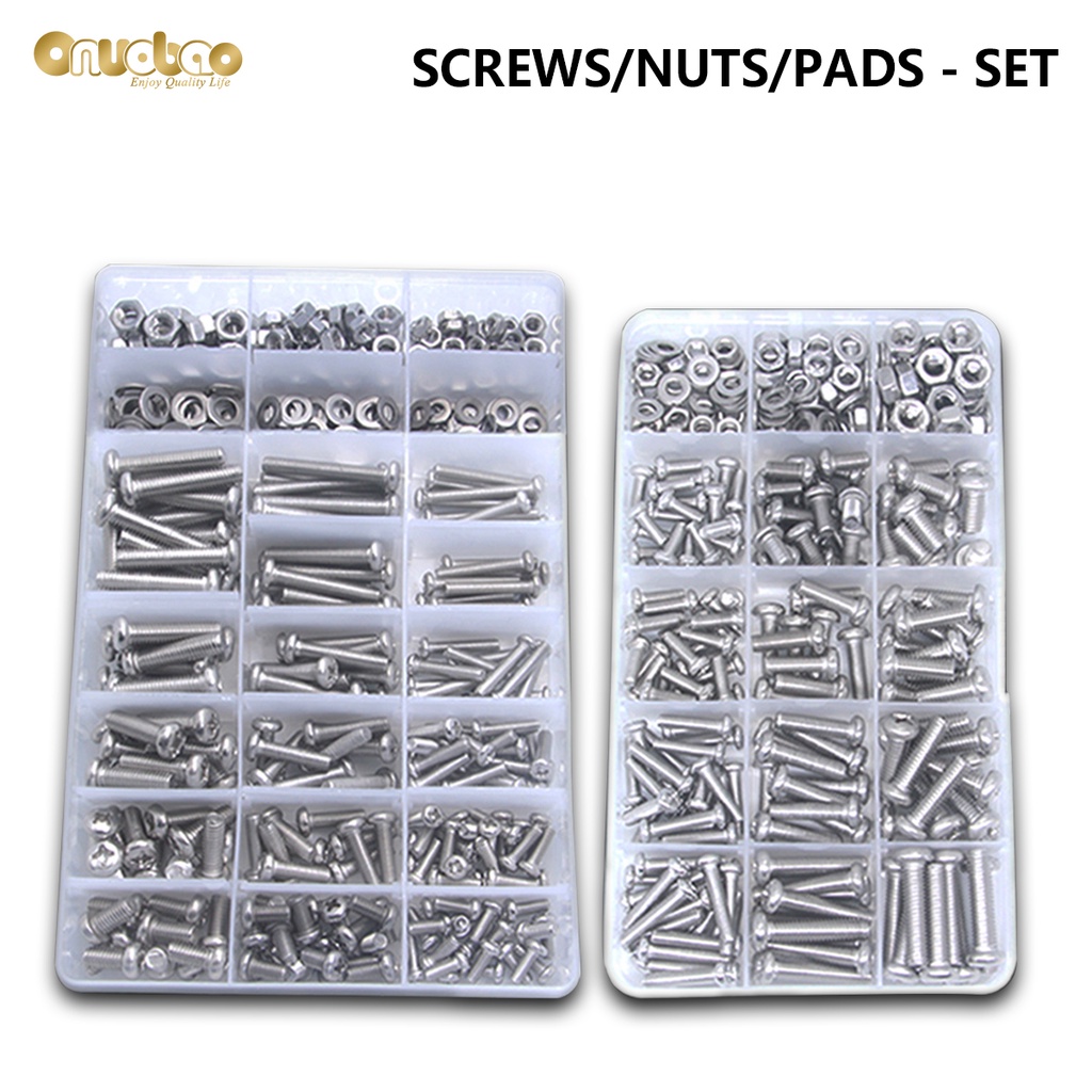 Stainless Steel Screw Nut Set Household Accessories Countersunk Head ...