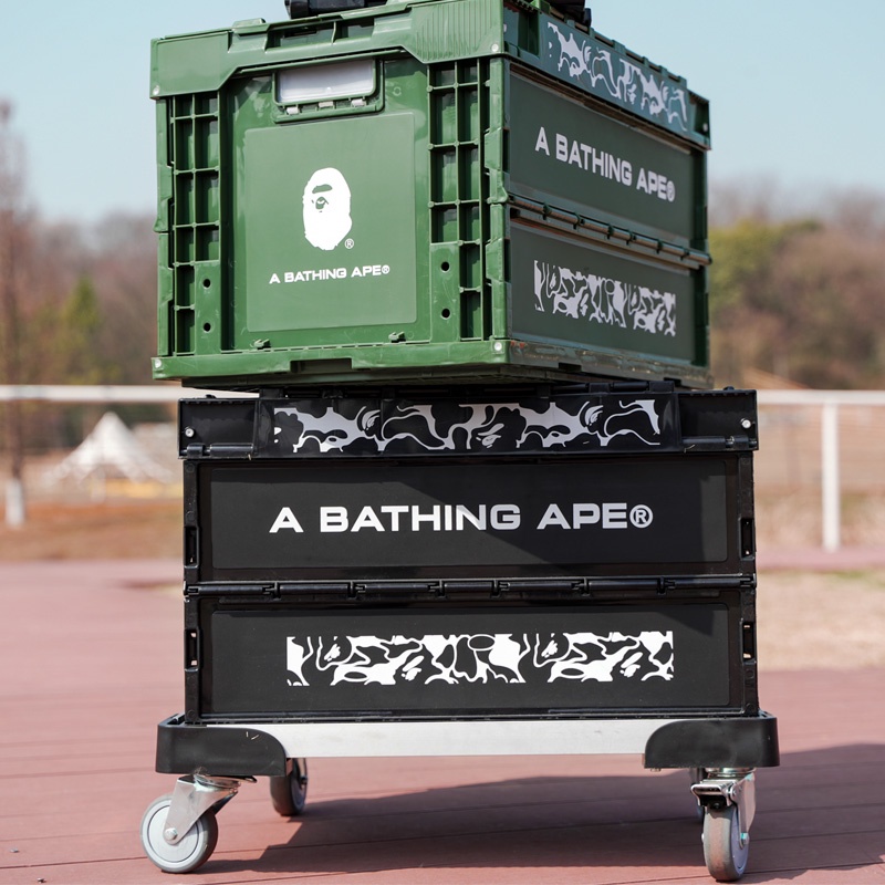 A Bathing ape BAPE Japanese folding new ape head storage box outdoor ...