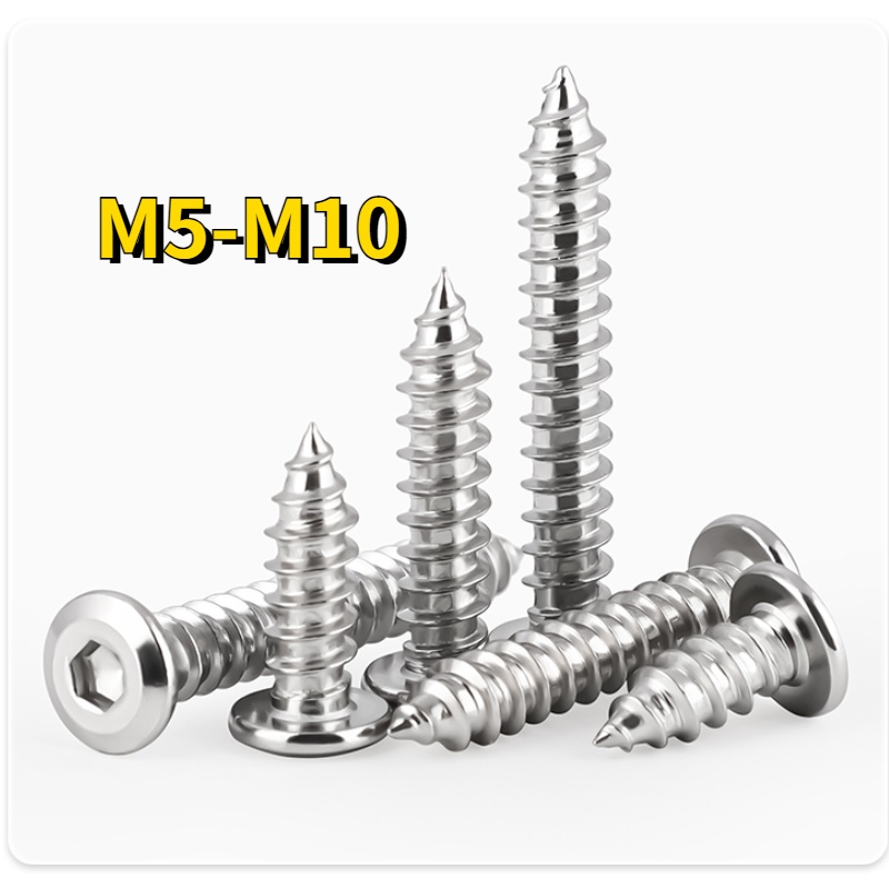[XNY] 304 Stainless Steel Chamfered Hexagon Self-Tapping Screws Large ...