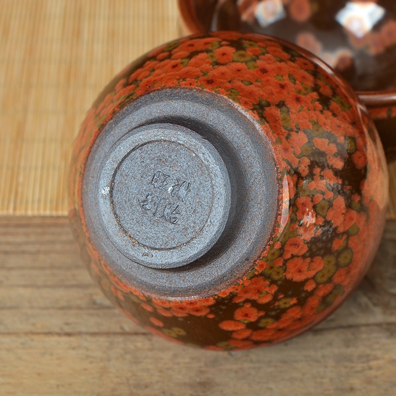 Jianzhan Ceramic Kiln Change Oil Drip Fire Phoenix Raw Ore Iron Tire Master Cup Kung Fu Tea Cup ...