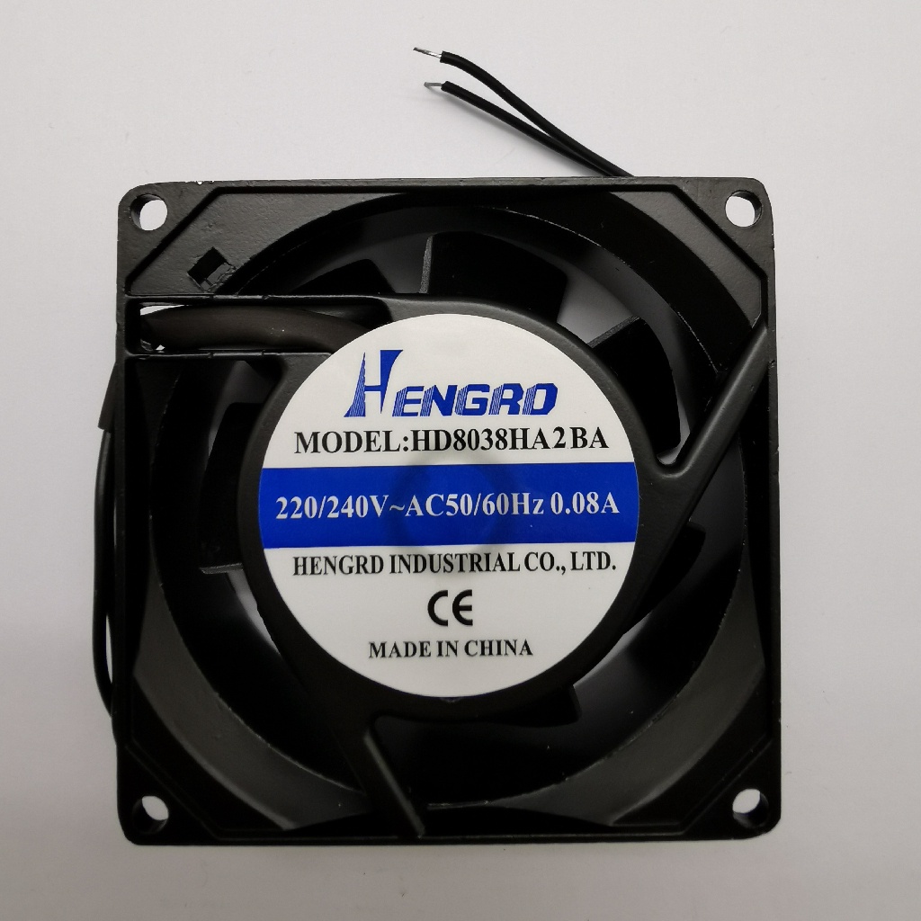 HENGRD 240VAC Axial Blower Fan with Ball Bearing 80 x 80 x 38mm (HD8038HA2BA) | Shopee Malaysia