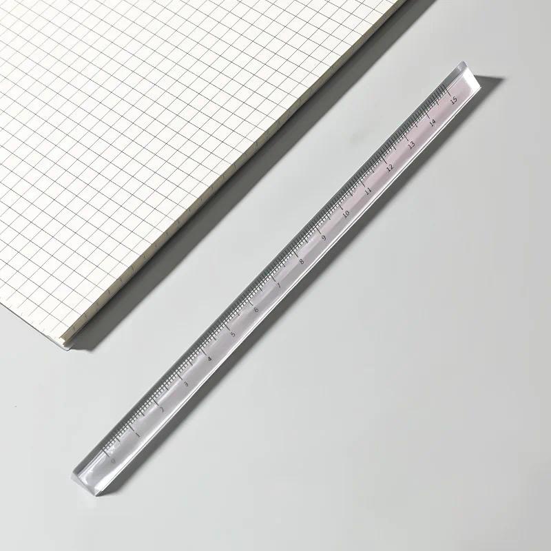 Simple15/20 cm Acrylic Three Edges Straight Ruler Transparent Clear ...