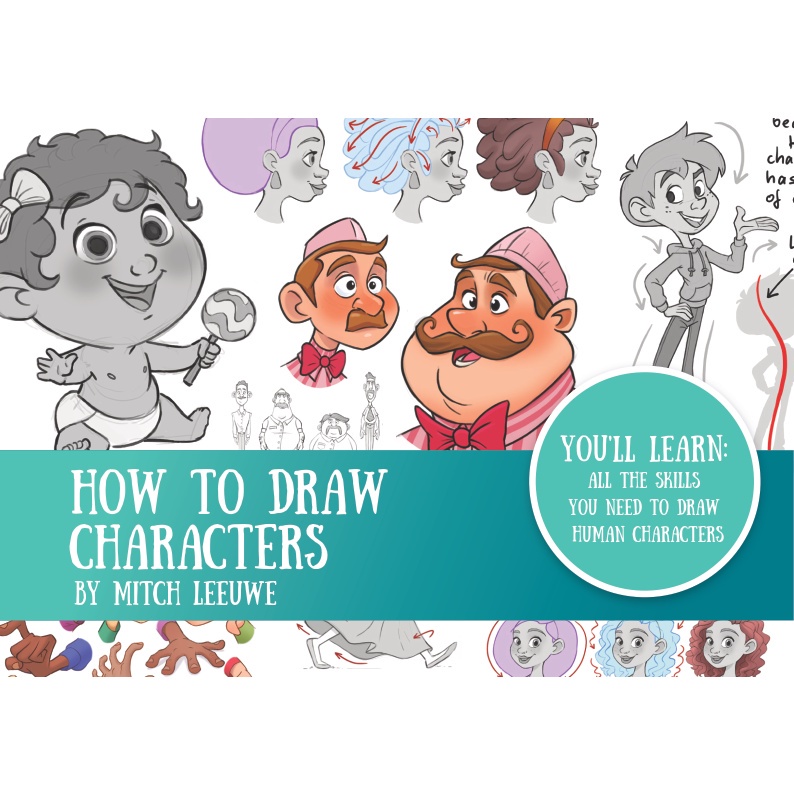 Art // Mitch Leeuwe - How to Draw Characters | Shopee Malaysia