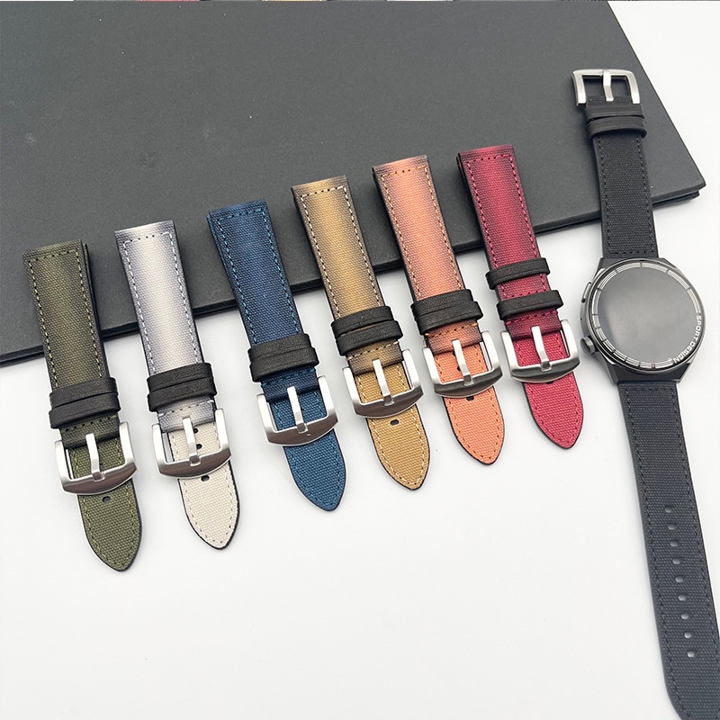 Vintage Nylon Watch Strap 18mm 20mm 22mm 24mm Canvas Watchband for ...