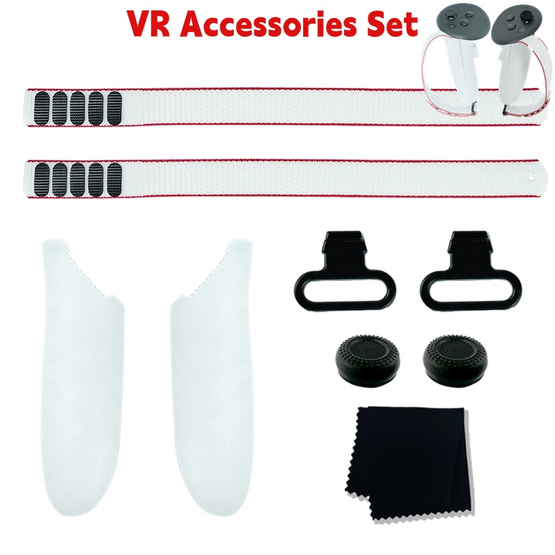 VR Headset Accessories Set Battery Cover for Quest 3 Battery Strap ...