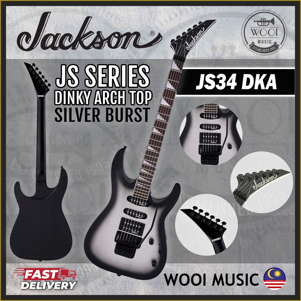 Jackson JS Series Dinky Arch Top JS34 DKA Electric Guitar w/Floyd Rose ...