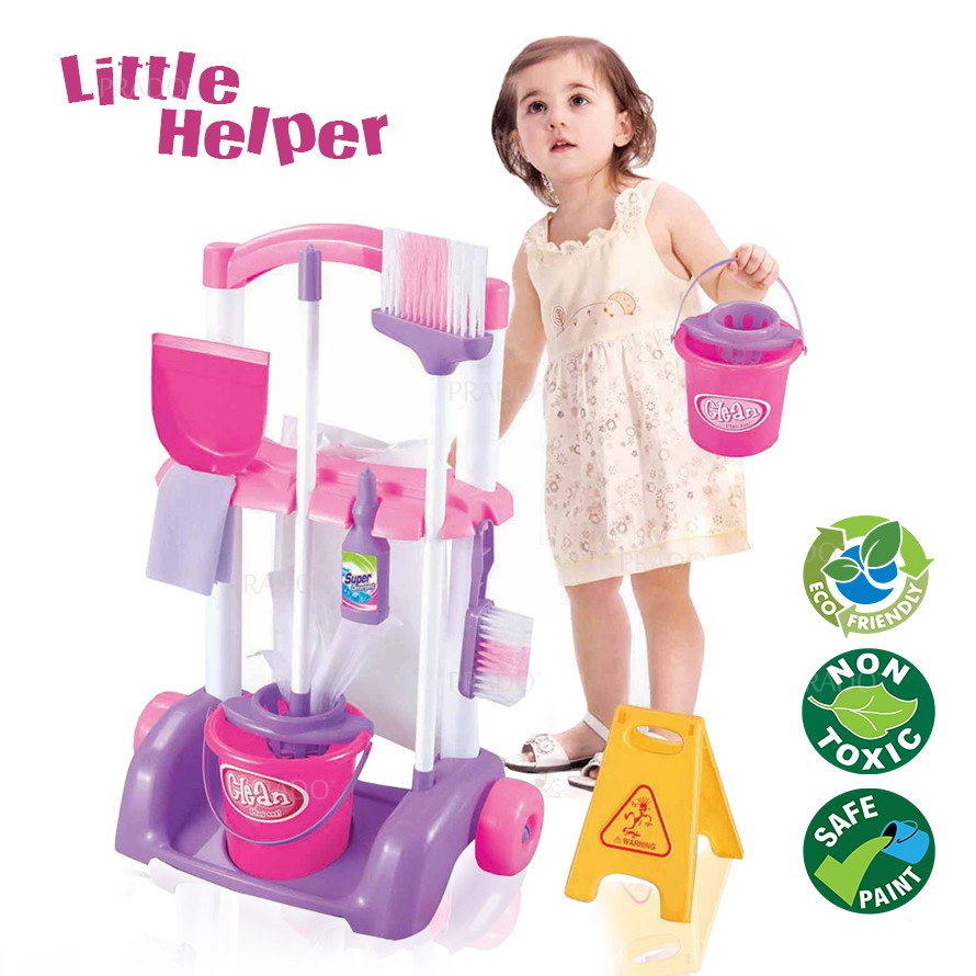Early Education Little Helper Toys Playset Cleaner Cleaning Cart ...