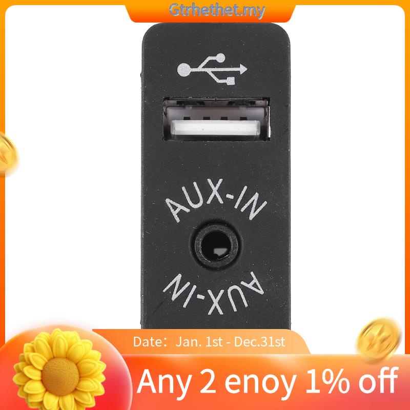 GT-Car USB AUX In Plug Auxiliary Input Socket Adapter for BMW E81 E87 E90 F10 F12 E70 X4 X5 X6 ...