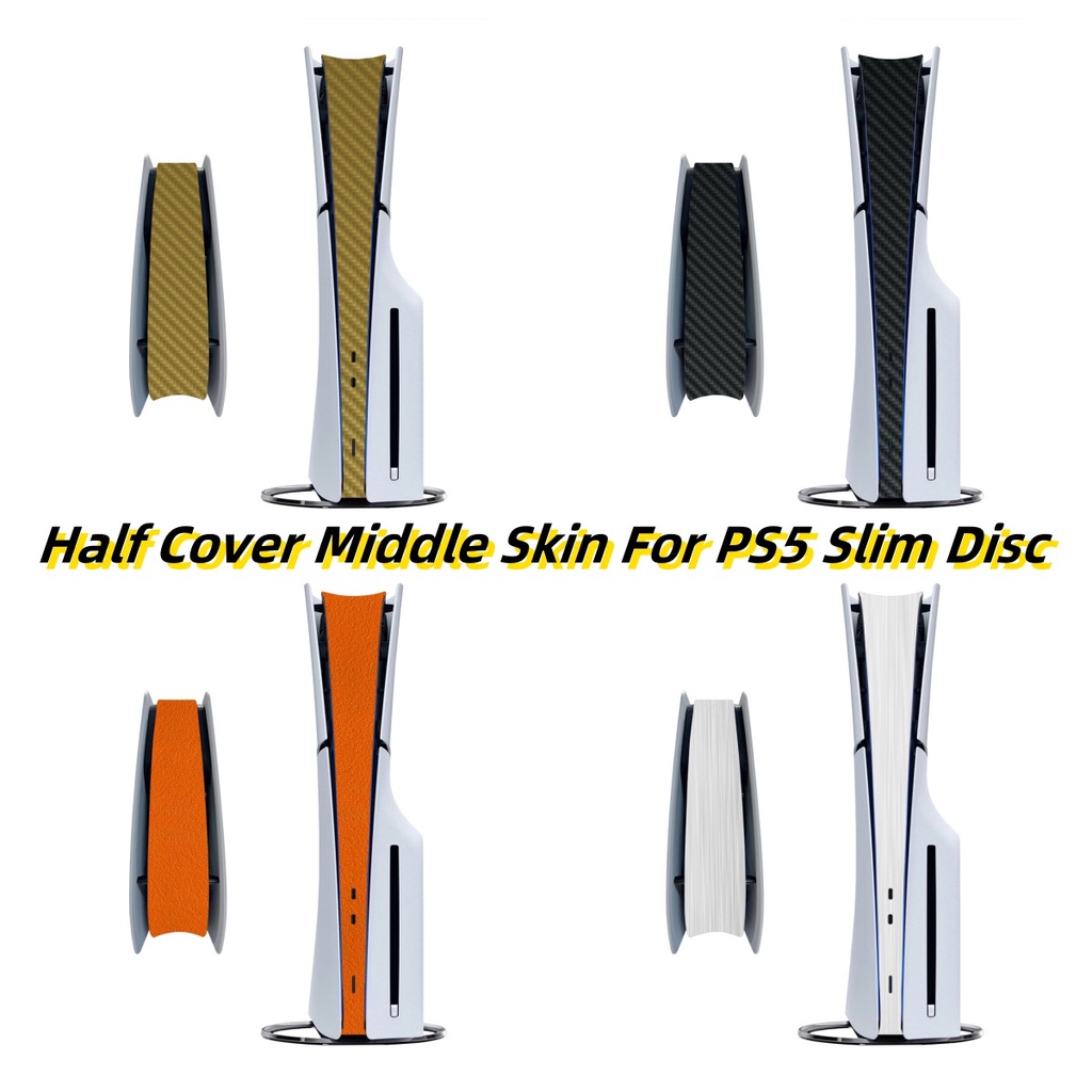 Pure Color Half Cover Middle Skin For PS5 Slim Disc Edition Playstation ...