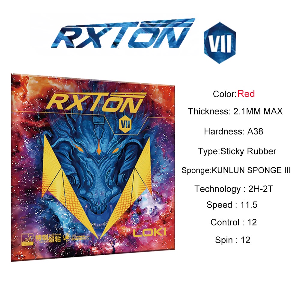 Original LOKI RXTON Brand New Table Tennis Rubber Sticky Ping Pong ...