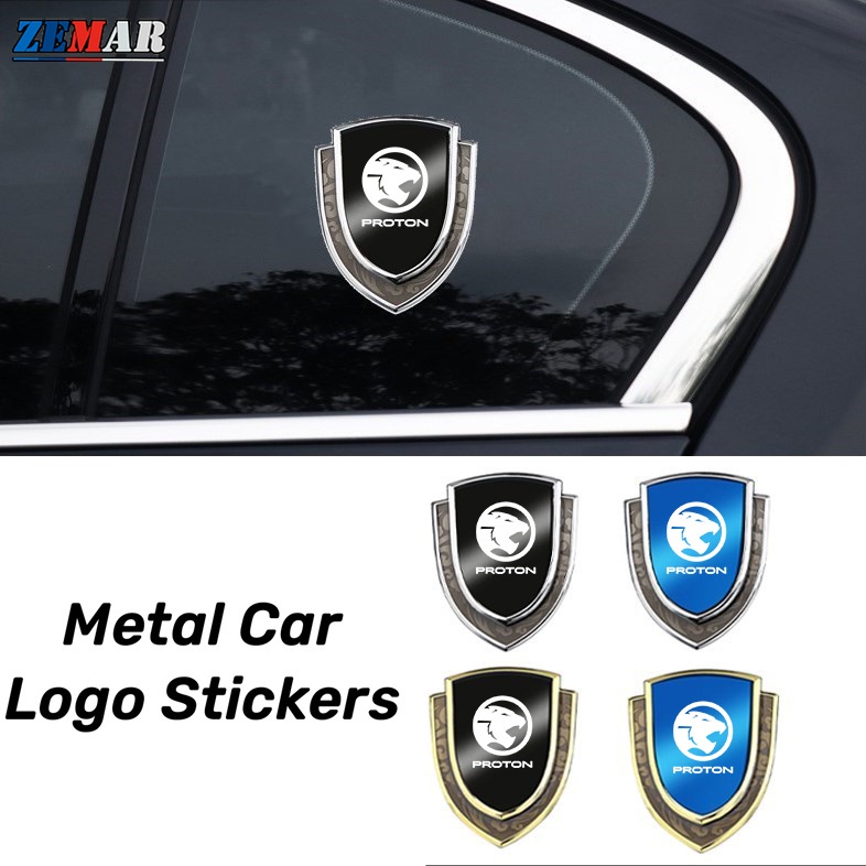 Proton 3D Metal Laser Printed Car Logo Side Door Badge Stickers Side ...