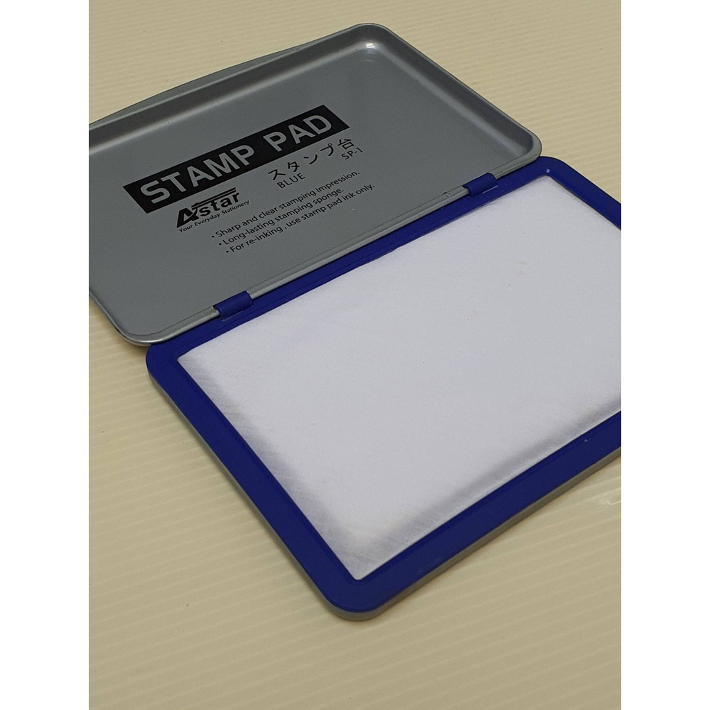Astar Stamp Pad Blank Un-Ink or Blue Red No1 85x102mm / No2 110x163mm ...