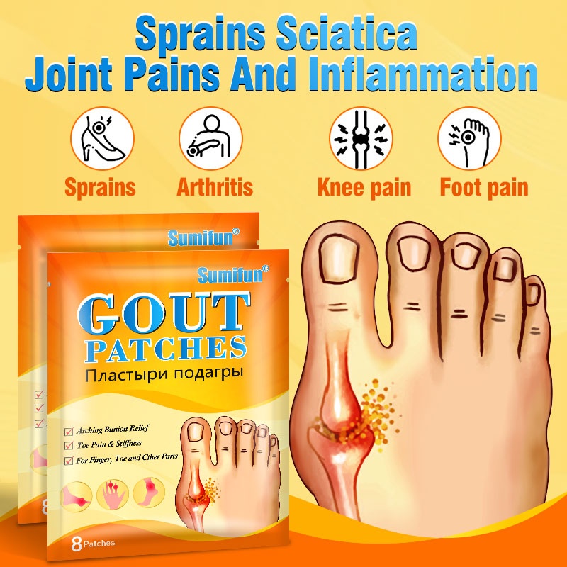 Gout Treatment Patch Finger Toe Bunion Pain Relief Medical Plaster Foot ...