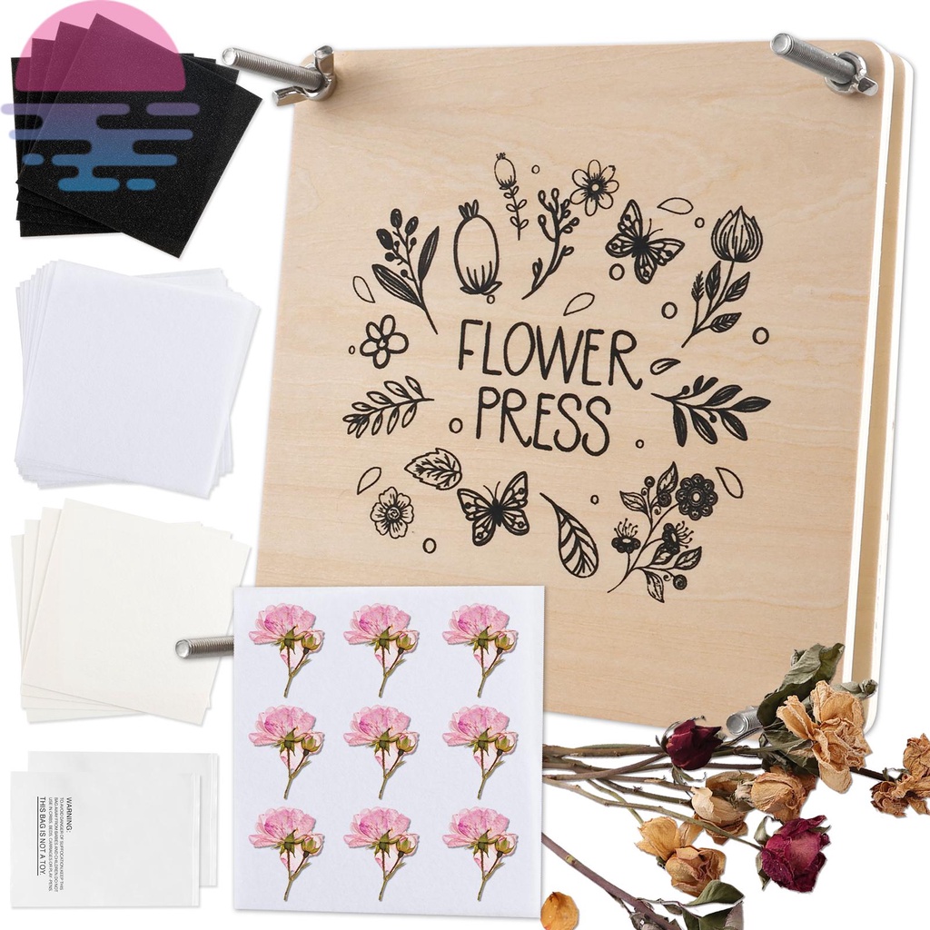 Wooden Flower Press Kit Professional Flower Leaf Press Kit Reusable DIY ...