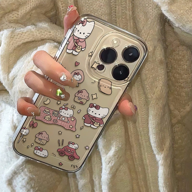 Camping KT Cat Suitable for Apple 15/14promax Phone Case iPhone13 Soft ...
