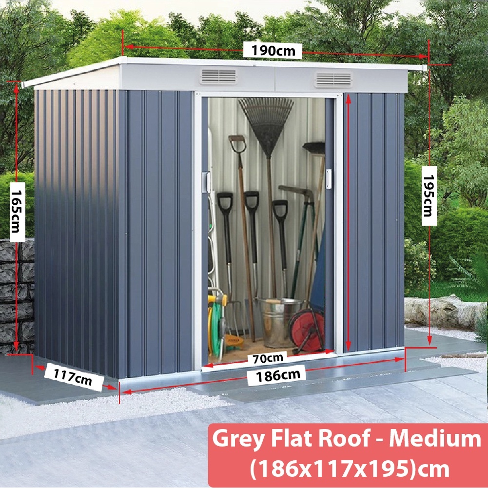 Ready Stock Outdoor Metal Shed Garden Storage Backyard Storage large ...