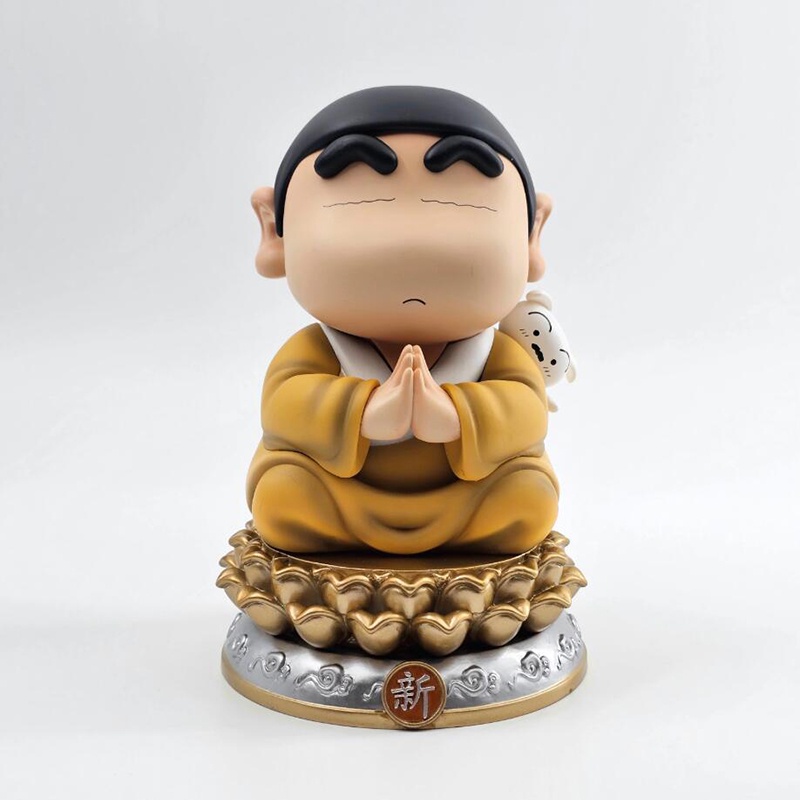 Kawaii Anime Figures Cute Buddha Crayon Shin-chan Figurine PVC Statue ...