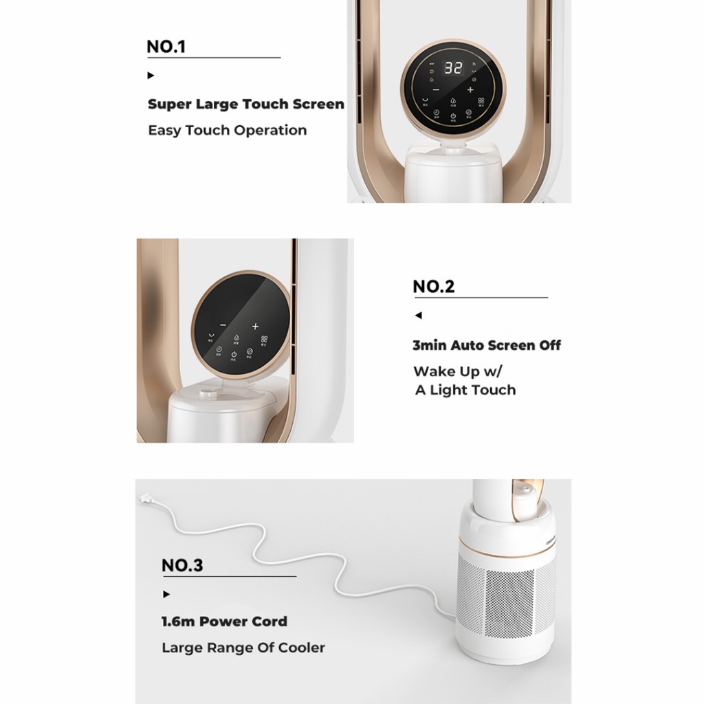 DAEWOO AM06 Air Purifier Bladeless Fan 3in1 Floor Fan Kipas Tanpa Bilah ...