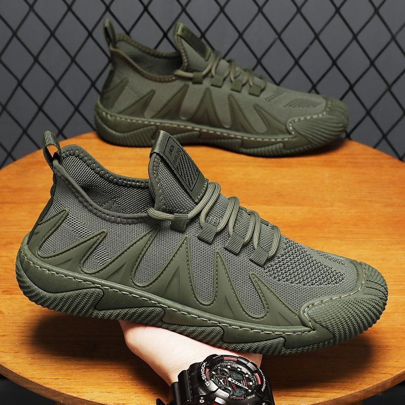 Breathable Casual Sports Flying Knit Shoes Men's Shoes | Shopee Malaysia
